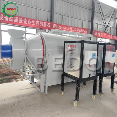 China Drum Roller Wood Sawdust Dryer Machine 500-3000KG Capacity with 40-120KW Heating Power for sale