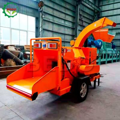 China BEDO BD-BX600 Self-Feeding Garden Wood Chipper Machine 32HP Diesel 1-2T/H Capacity 3200×1300×1850mm for sale