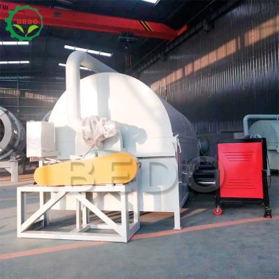 China 4kW Rotary Sawdust Dryer Machine 400-500kg/h Capacity with 50-300℃ Temperature Range for Furniture Plywood Plants for sale
