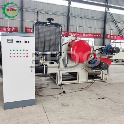 China Industrial 110KW Drum Wood Chipper Heavy Duty Waste Tree Branch Shredder 300mm Max Diameter for sale