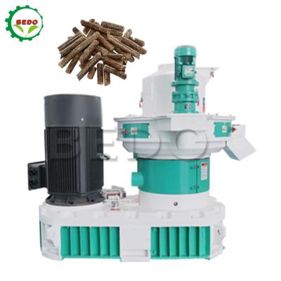 China 380V Ring Die Wood Pellet Machine with PLC Control System - 800-1000kg/h Capacity, 55KW Power for sale