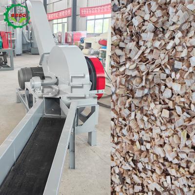 China 3-5t/h Capacity Electric Wood Chipper Machine Automatic Feed Conveyor Drum Type Shredder for sale