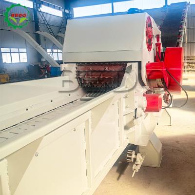 China 700x400mm Inlet 2pcs Blades Wood Chipper Machine 235HP Drum Type Industrial Shredder for sale