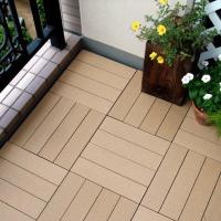 China Transform Your Hotel's Outdoor Space with Interlocking Wood Deck Tiles 300x300x22/25mm for sale