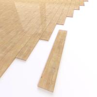 China Hotel Solid Stranded Bamboo Modern Indoor Embossed Laminate Horizontal Natural Strand Woven Click Bamboo Floor for sale