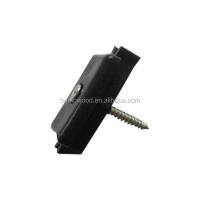 China Flooring Accessories Hidden Plastic Material Composite Decking Clip with Stainless Steel Screws for sale