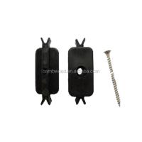 China Flooring Accessories Hidden Plastic Material Composite Decking Clip with Stainless Steel Screws for sale