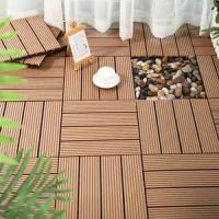 China Create a Beautiful Outdoor Area with WPC Tile and Durable 300x300x22/25mm Deck Tiles for sale