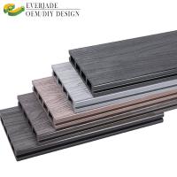 China 3d Embossing Composite Decking Co-extrusion Hollow WPC Boards for Outdoor Garden Everjade for sale