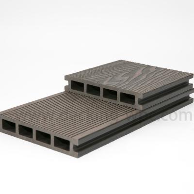 China 3D Embossed Teak Wood Flooring WPC Decking for Outdoor Garden Panel in Shanghai Port for sale