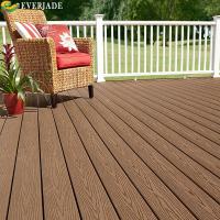 China 3D Embossed Teak Wood Flooring WPC Decking for Outdoor Garden Panel in Shanghai Port for sale