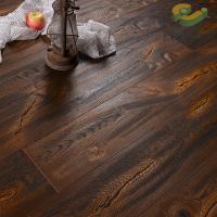 China Three Layer Engineered Wood Flooring 20mm European Oak with Black Embossed Finish for sale