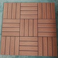 China DIY Click Lock Outdoor Flooring Wood-Plastic Composite Decking Tiles for Garden Floor for sale