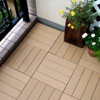 China DIY Click Lock Outdoor Flooring Wood-Plastic Composite Decking Tiles for Garden Floor for sale