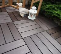 China DIY Click Lock Outdoor Flooring Wood-Plastic Composite Decking Tiles for Garden Floor for sale