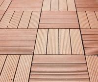China DIY Click Lock Outdoor Flooring Wood-Plastic Composite Decking Tiles for Garden Floor for sale