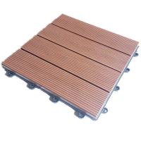 China DIY Click Lock Outdoor Flooring Wood-Plastic Composite Decking Tiles for Garden Floor for sale