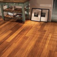China Carbonized Strand Smooth Board Bamboo Flooring in Natural Color for High Gloss Finish for sale