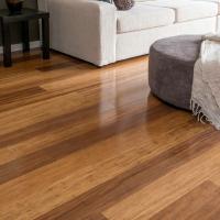 China Carbonized Strand Smooth Board Bamboo Flooring in Natural Color for High Gloss Finish for sale