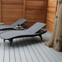 China Reversable 140x25mm Wood Suzhou White Pool Ceiling Slats for DIY Interlocking Deck for sale