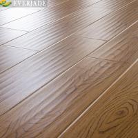China Eco-Friendly V Groove Laminate Flooring with V Groove Edge Style in Black Grey Wood for sale