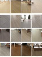 China Eco-Friendly V Groove Laminate Flooring with V Groove Edge Style in Black Grey Wood for sale