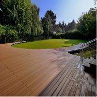 China Light Color Wood Plastic Composite Decking for Long-Lasting Swimming Pool Floor Cover for sale