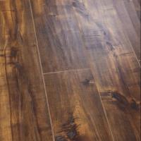 China Hand Scraped Collection Brown Balance Paper Wood Laminate Flooring with and U V-Groove for sale