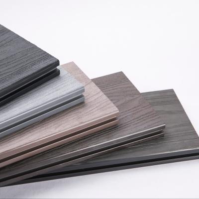China Waterproof Outdoor Wood Plastic Composite Decking with Sanding and Smooth 3D Embossing for sale