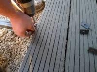 China DIY Light Grey Deep Embossed Co-extruded Swimming Pool Waterproof Planks Exterior Piso Wpc Decking for sale