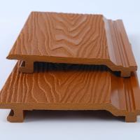 China Exterior Wall Decoration Material WPC Panel with Wood Grain Texture and Sanding Surface for sale