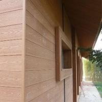 China Exterior Wall Decoration Material WPC Panel with Wood Grain Texture and Sanding Surface for sale