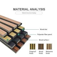 China Fire-Resistant Home Theater Acoustic Foam Wood Wall Board with Glue Installation for sale