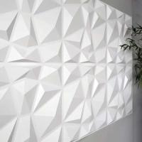 China Luxury Living Room TV Background 500mm*50mm PVC 3D Wall Panel with Modern Design for sale