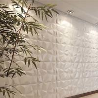China Luxury Living Room TV Background 500mm*50mm PVC 3D Wall Panel with Modern Design for sale