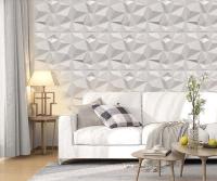 China 3D Relief Height 22mm High Gloss Peel and Stick PVC Wall Art Panel for Sofa Background for sale
