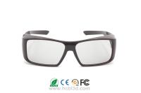 China Reusable Passive Adult 3D Glasses Rectangular Brown 155×140×40mm 24g with Anti-Scratch Coating for sale
