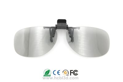 China Metal Clip-on Passive Polarized 3D Eyewear Goggles - 140×42mm Size, 9.2g Weight with Scratch-Resistant Coating for sale