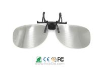 China Metal Clip-on Passive Polarized 3D Eyewear Goggles - 140×42mm Size, 9.2g Weight with Scratch-Resistant Coating for sale