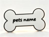China Bone Shaped 3d Print My Design Pet ID PETG Dog Collar Name Tag for sale