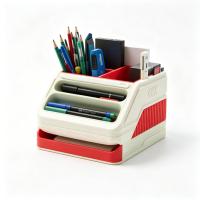 China PLA Bio 3D Printed Office Supplies Retro Computer Desk Pen Organizer for sale