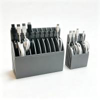 China Wire Classification 3D Printed Office Supplies Layered Separate Slots Cord Storage Box for sale