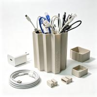 China OEM 3D Printed Office Supplies Biodegradable Multicolor Charging Cable Holder for sale