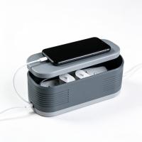 China Large Capacity 3d Print Desk Accessories Glossy Data Cable Management Box OEM for sale