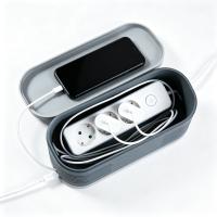 China Large Capacity 3d Print Desk Accessories Glossy Data Cable Management Box OEM for sale