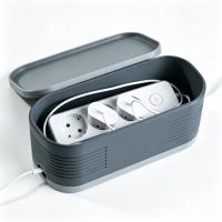 China Large Capacity 3d Print Desk Accessories Glossy Data Cable Management Box OEM for sale