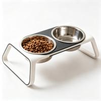 China Detachable Stainless Steel Bowl Anti Slip Non Toxic 3D Printed Pet Accessories for sale