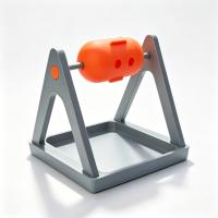 China Smooth Layered Craft 3D Printed Pet Accessories with Detachable Orange Roller for Small Canine Training for sale