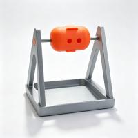 China Smooth Layered Craft 3D Printed Pet Accessories with Detachable Orange Roller for Small Canine Training for sale