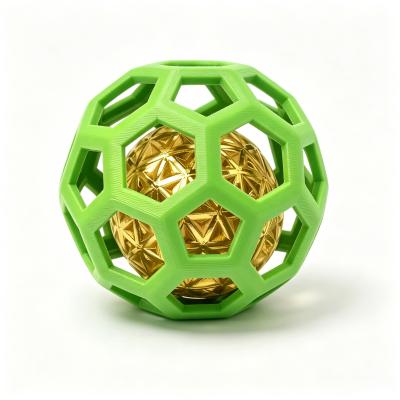 China Hollow Dodecahedron 3D Printed Pet Accessories 5cm Daily  Interactive Dog Toy Ball for sale